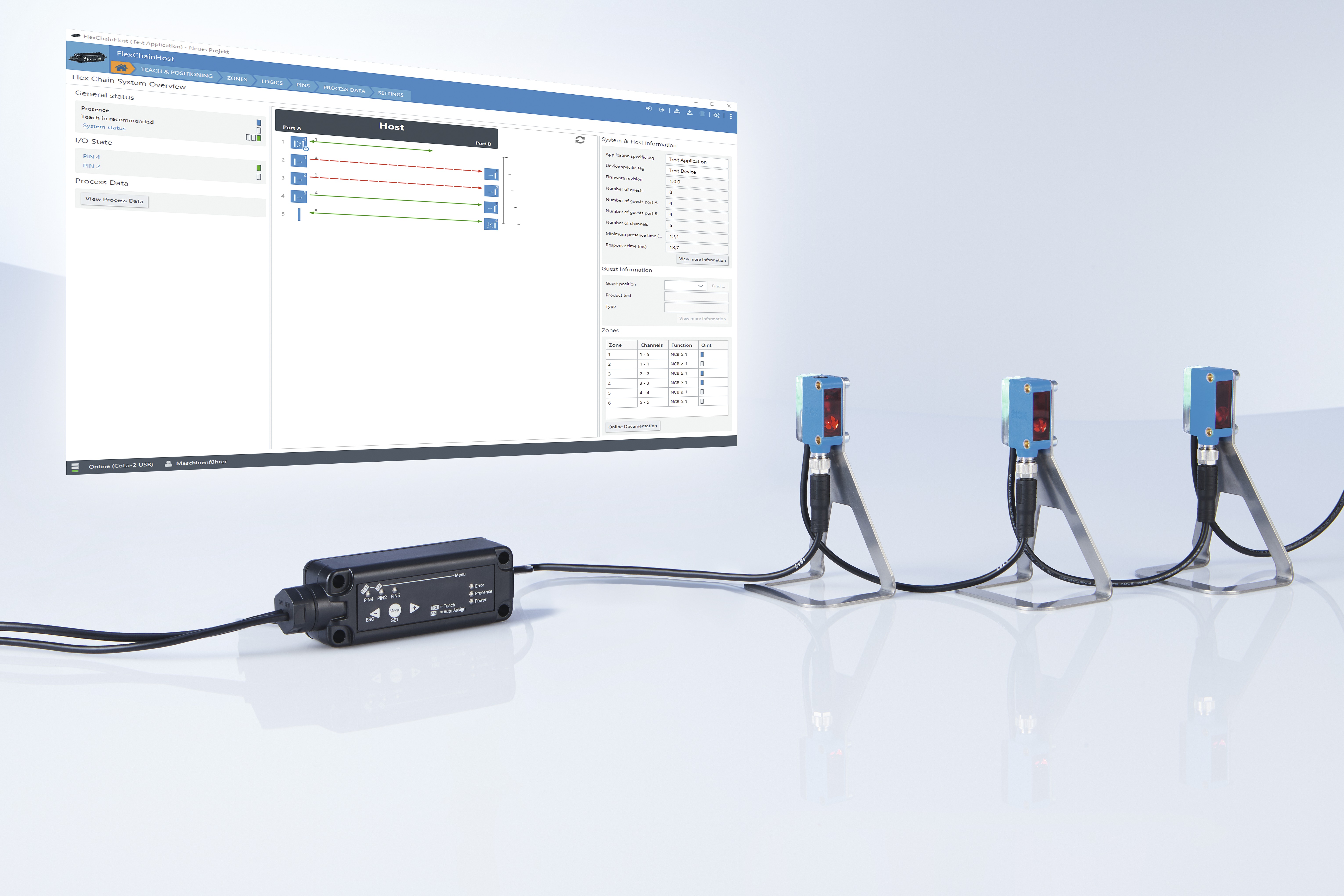 Barriera fotoelettrica configurabile